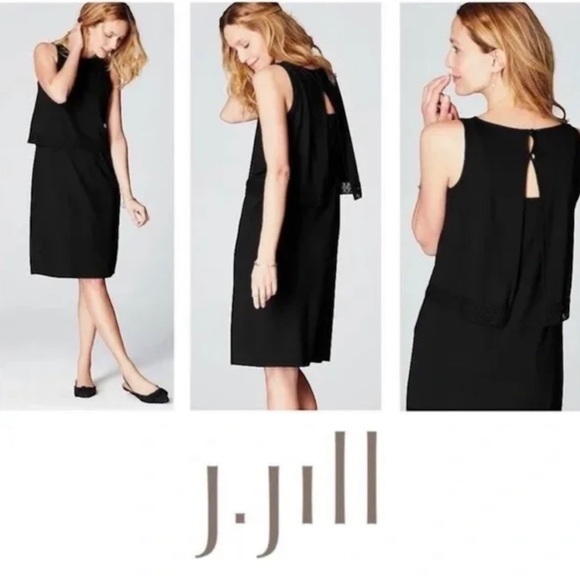 J. Jill | Dresses | Nwt J Jill Black Wearever Collection Layered ...